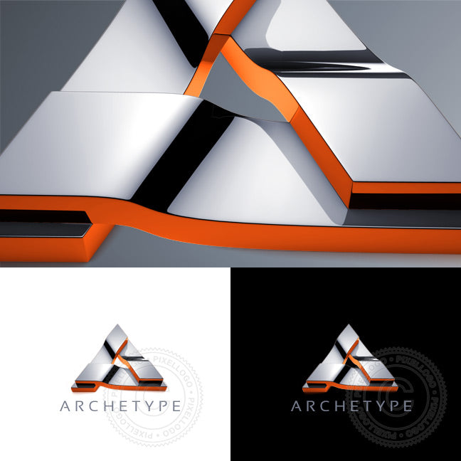Archetype 3D logo - Chrome 3D Letter A | Pixellogo