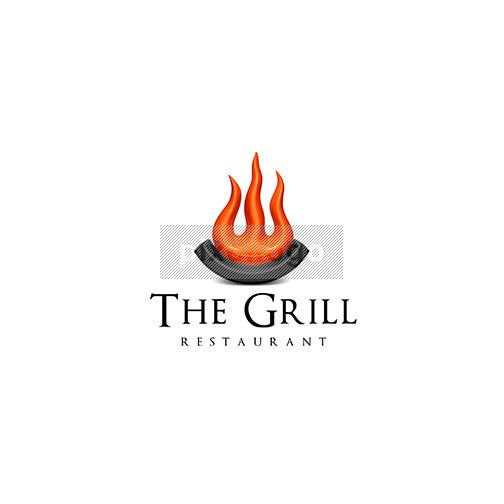 Restaurant Symbol 3d Restaurant Logo Mockup Facade Template